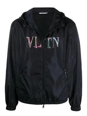 Valentino Garavani Vltn Hooded Jacket - Blue