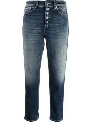 DONDUP Faded-effect Slim-fit Cropped Jeans - Blue