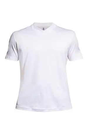 Brunello Cucinelli Basic-fit V-neck T-shirt White