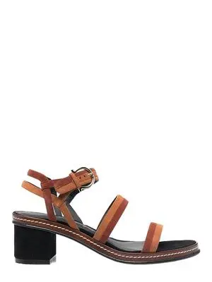 FERRAGAMO Two-tone Leather Sandals - Brown