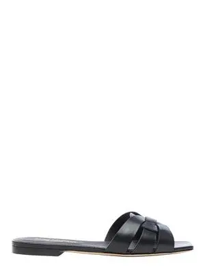 Saint Laurent Saint Laurent Tribute Flat Sandals Black