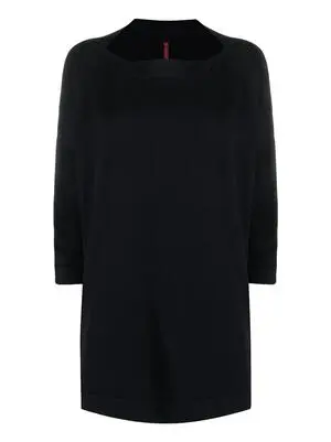DANIELA GREGIS Boat Neck Knit Jumper - Blue