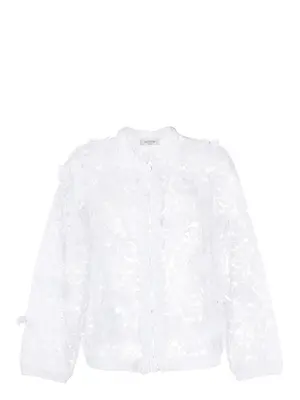 Valentino Garavani Floral Lace Cardigan - White