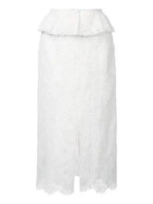 Brock Collection Floral Lace Pencil Skirt - Neutrals
