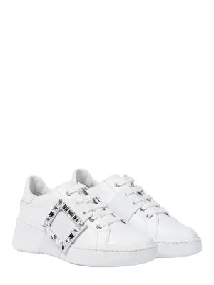 ROGER VIVIER Viv Skate Strass Sneakers - White