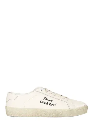 Saint Laurent Embroidered Sneakers - Panna