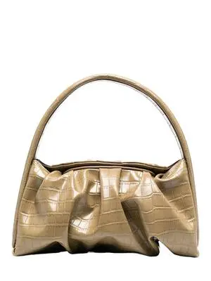 THEMOIRE Hera Crocodile-embossed Bag - Brown