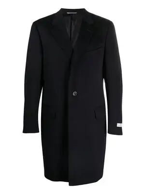 Canali Single-breasted Tailored Coat - Blue
