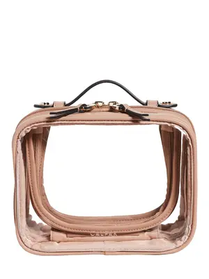 CALPAK Mini Clear Cosmetic Case - Caramel