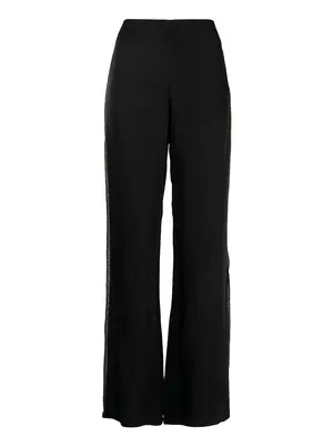 BARUNI X Ramadan Side-stripe Wide-leg Trousers - Black
