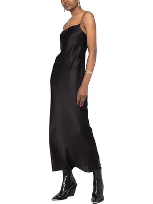 Dorothee Schumacher Silk Midi Dress - Black