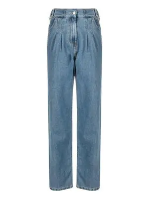 MSGM Straight-leg Jeans With Pleat Detailing - Blue