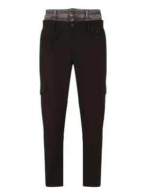 Dolce & Gabbana Double-waist Straight-leg Trousers - Black