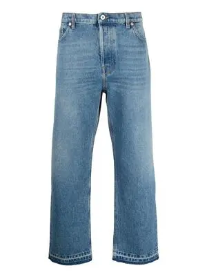 Valentino Garavani Dual-material Denim Trousers - Blue