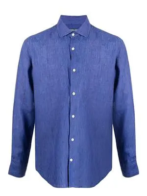 Frescobol Carioca Classic Linen Shirt - Blue