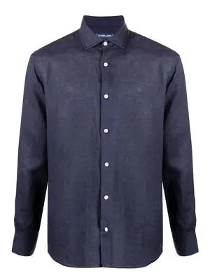 Frescobol Carioca Classic Linen Shirt - Blue