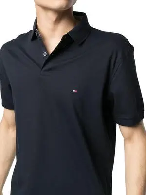 Tommy Hilfiger Logo-patch Polon Shirt - Blue