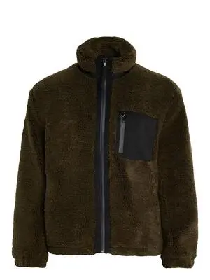 VINCE Faux Sherpa Zip-Up Jacket