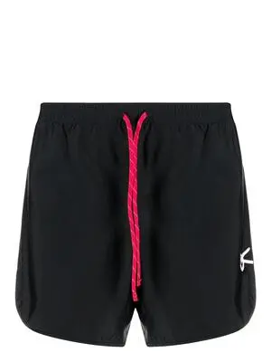 DISTRICT VISION Logo-Print Track Shorts