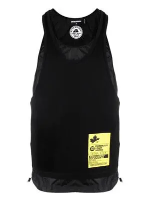 Dsquared2 Layered Logo-patch Tank Top - Black