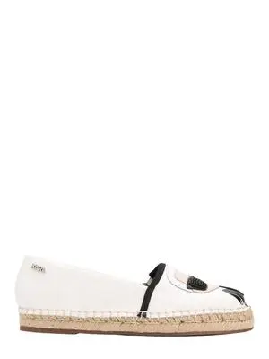 Karl Lagerfeld Appliqué Espadrilles - White