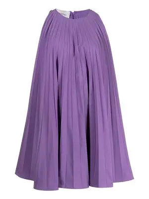 Valentino Garavani Pleated Sleeveless Mini Dress - Purple