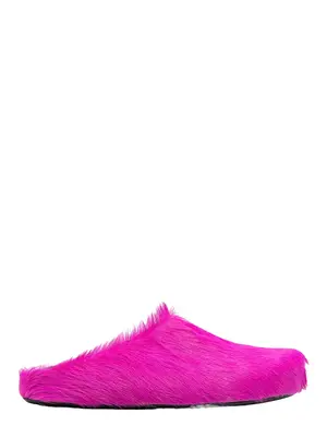 Marni Fussbet Calf-hair Sabot Mules - Pink