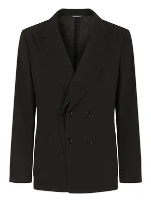 Dolce & Gabbana Double-lapel Wool Jacket - Black