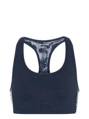 Tory Burch Side-striped Sports Bra - Blue