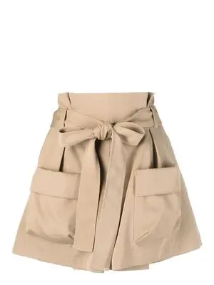 Red Valentino Waist-tie Cargo Shorts - Neutrals