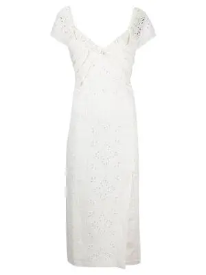 Jacquemus Broderie Anglaise Midi Sundress White