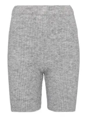 Nanushka Ribbed-knit Biker Shorts - Grey