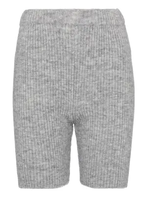 Nanushka Siu Ribbed-knit Biker Shorts - Grey