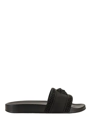 Versace Slide Sandals - Black
