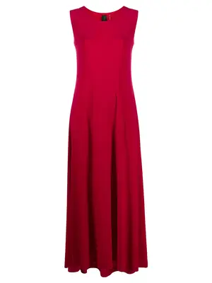 Norma Kamali Sleeveless Long Swing Dress - Red