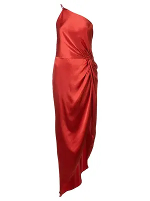 Michelle Mason Michelle Mason Twist Knot Gown Red