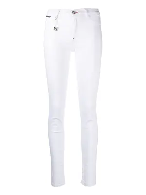 Philipp Plein High-waisted Jeggings - White