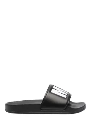 MSGM Logo-print Slides - Black