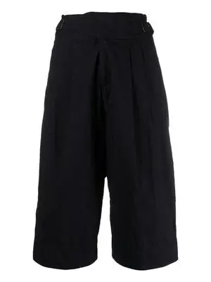 Y’s Loose Fit Pleated Shorts - Blue
