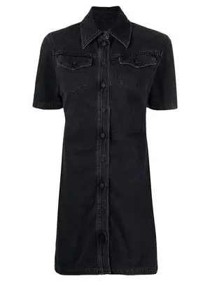 Off-White Denim Shirt Dress - Grey