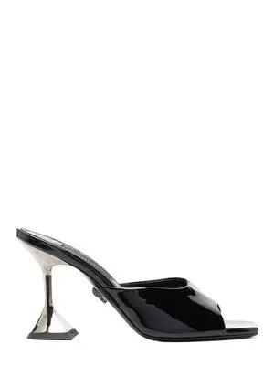 Philipp Plein Square-Toe Heeled Sandals Black