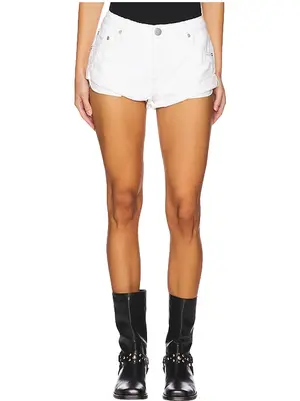 ONETEASPOON Bandits Low Waist Denim Short - Milk