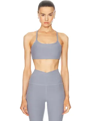 Beyond Yoga Beyond Yoga Spacedye Slim Racerback Bra In Black Cloud Gray Heather