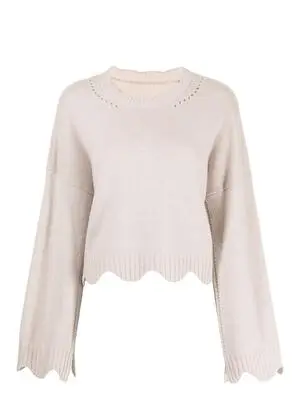3.1 Phillip Lim Ribbed-knit Scallop-hem Jumper - Neutrals