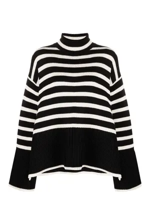 TOTÊME Signature Stripe Knitted Jumper - Black