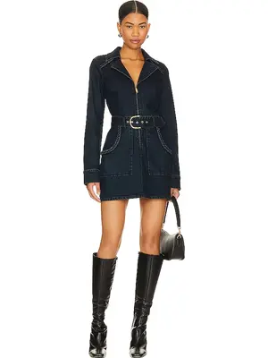 Show Me Your Mumu Outlaw Denim Mini Dress - Thunder
