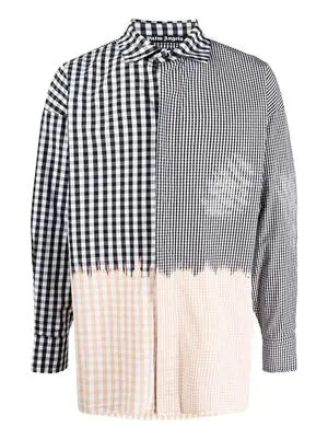Palm Angels Check-pattern Long-sleeve Shirt - Neutrals
