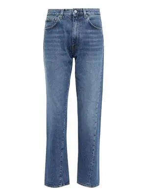 TOTEME Mid-rise Straight Jeans With Twisted Seam - Blue