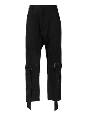 SULVAM Buckle-embellished Trousers - Black