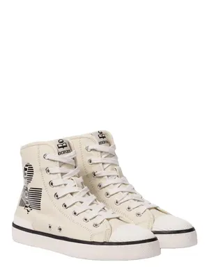Isabel Marant Isabel Marant Benkeen Canvas Sneakers White